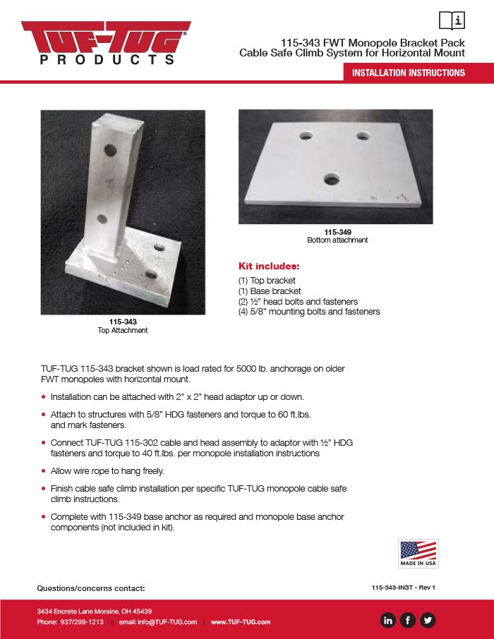 Instructions Tuf-Tug Products